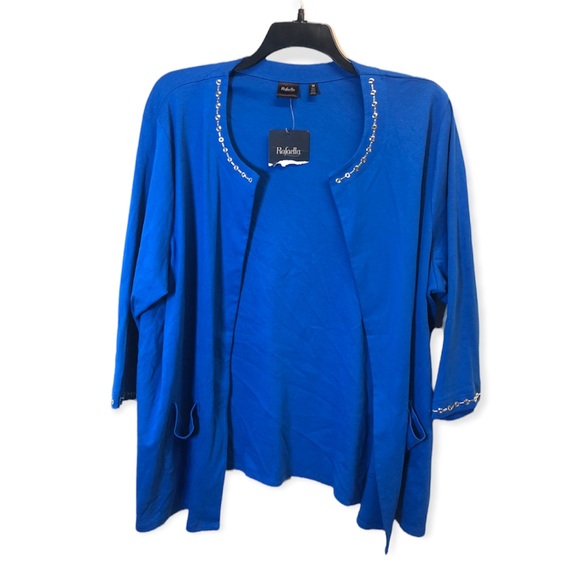 Rafaella | Sweaters | Nwt Rafaela Blue Open Cardigan Size 3x | Poshmark